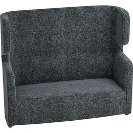 Bisley Akustiksofa VIVO, Zweisitzer mit hoher Rückenlehne, anthrazit