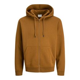 Jack & Jones Jack & Jones Zip-Up Hoodie 'JJBradley' male Brown size XL