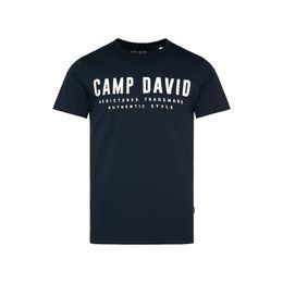 CAMP DAVID T-Shirt Herren Größe 4XL navy / weiß