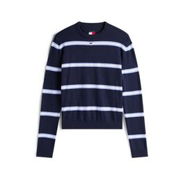 Tommy Jeans Pullover 'ESSENTIAL' Damen Gr&ouml;&szlig;e M marine / hellblau / wei&szlig;