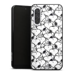 DeinDesign Galaxy A36 5G Handy Silikon H&uuml;lle Case schwarz Handyh&uuml;lle Peanuts Snoopy Muster