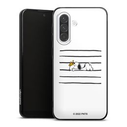 DeinDesign Galaxy A36 5G Handy Silikon H&uuml;lle Case schwarz Handyh&uuml;lle Snoopy Dog Peanuts