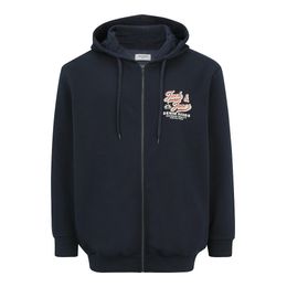 Jack & Jones Plus Jack & Jones Plus Sweatjacke Herren Größe XXL nachtblau / braun / weiß