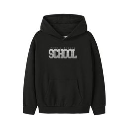 name it Sweatshirt 'NKMLUCAS' Jungen Gr&ouml;&szlig;e 158/164 hellgrau / schwarz
