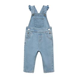Mango Kids Latzjeans 'EMILLE' M&auml;dchen Gr&ouml;&szlig;e 92 blue denim