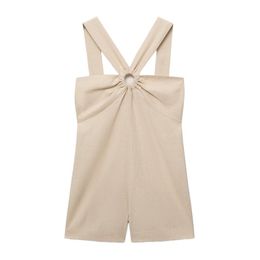 Mango Jumpsuit 'SUPER' Damen Gr&ouml;&szlig;e XL beige