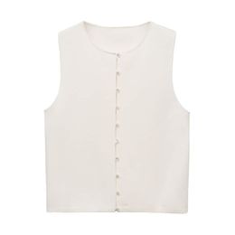 Mango Strickweste Damen Gr&ouml;&szlig;e M wei&szlig;