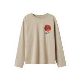 name it Shirt 'NKMLAYTON' Jungen Größe 146/152 taupe / orange / schwarz