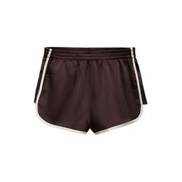 Mango Shorts 'GUILLE' Damen Gr&ouml;&szlig;e 38 hellbeige / aubergine