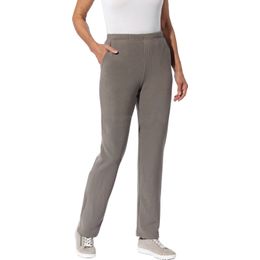 Damen Schlupfhose in Ripp-Qualit&auml;t taupe, Gr&ouml;&szlig;e 20