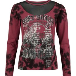 Rock Rebel by EMP Skulls & Details Langarmshirt rot schwarz in M Q325-000512