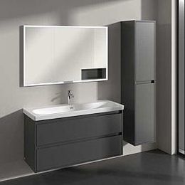 Villeroy & Boch Villeroy und Boch Skyla Hochschrank C80101VR 2 Türen, 350 x 1700 x 349 mm, Graphite / Graphite
