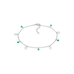 Elli Fu&szlig;schmuck 'Geo' Damen Gr&ouml;&szlig;e 22 t&uuml;rkis / silber