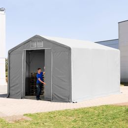 TOOLPORT 6x6m Zelthalle, PVC-Plane, grau, ohne Statik - (79895)