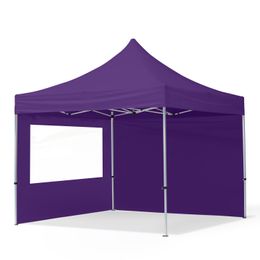 TOOLPORT 3x3m Aluminium Faltpavillon, inkl. 2 Seitenteile, lila - (59009)