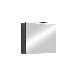 ByLiving Spiegelschrank SPREE, Breite 70 cm, anthrazit, LED Beleuchtung