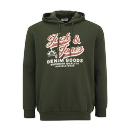 Jack & Jones Plus Jack & Jones Plus Sweatshirt Herren Gr&ouml;&szlig;e 7XL cognac / dunkelgr&uuml;n / wei&szlig;