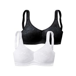 Petite Fleur BH Damen Gr&ouml;&szlig;e 80 schwarz / wei&szlig;