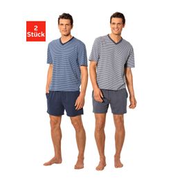 Le Jogger Herren Pyjama, blau-marine, grau-anthrazit, Größe 44/46