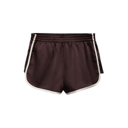 Mango Shorts 'GUILLE' Damen Gr&ouml;&szlig;e 40 hellbeige / aubergine