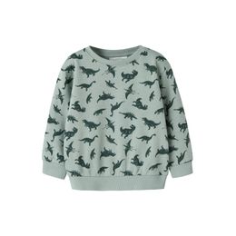 name it Sweatshirt 'NMMVIFELIX' Jungen Gr&ouml;&szlig;e 92 pastellgr&uuml;n / dunkelgr&uuml;n