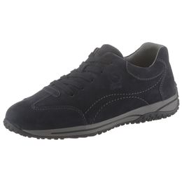 Gabor Damen Schn&uuml;rschuh "FLORENZ", Gr. 37, blau, Nubukleder, unifarben, Schuhe, mit kontrastfarbenen Ziern&auml;hten, Freizeitschuh, Halbschuh, Schn&uuml;rschuh