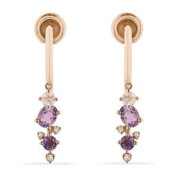 Christ Ohrringe Damen Größe One Size rosegold / lila