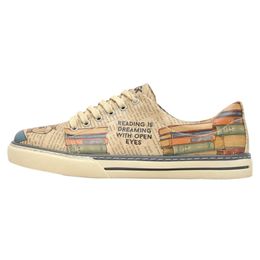 Sneaker DOGO "Classic Schn&uuml;rsneaker A Pair Of Doves Damen Sneaker", Herren, Gr. 37, Normalschaft, braun (natur, braun), Lederimitat, Schuhe Sneaker, Handgefertigt
