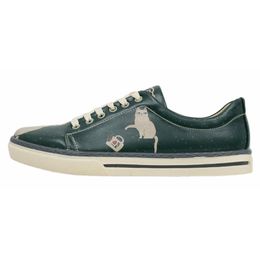 Sneaker DOGO "Classic Schn&uuml;rsneaker I Do What I Want Damen Sneaker", Damen, Gr. 38, Normalschaft, gr&uuml;n, Lederimitat, Schuhe Sneaker, Handgefertigt