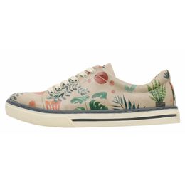 Sneaker DOGO "Classic Schn&uuml;rsneaker A Pair Of Doves Damen Sneaker", Damen, Gr. 36, Normalschaft, gr&uuml;n (natur, gr&uuml;n), Lederimitat, Schuhe Sneaker, Handgefertigt
