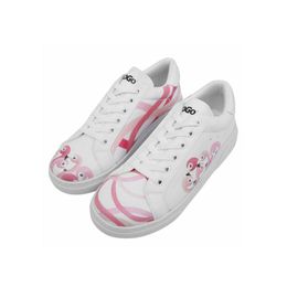 Sneaker DOGO "Ace Low-Top Sneaker You, Me And The Sea Damen Sneaker", Damen, Gr. 39, Normalschaft, rosa, Lederimitat, Schuhe Sneaker, Handgefertigt