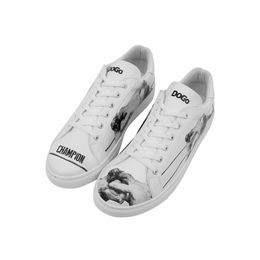 Sneaker DOGO "Ace Low-Top Sneaker Champion Damen Sneaker", Damen, Gr. 45, Normalschaft, wei&szlig;, Lederimitat, Schuhe Sneaker, Handgefertigt