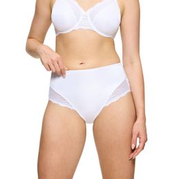 Maxislip Triumph "Ladyform Soft", Damen, Gr. 38, wei&szlig;, Microtouch, Obermaterial: 56% Polyamid, 32% Polyester, 12% Elasthan, leicht gl&auml;nzend, unifarben, k&ouml;rpernah, Unterhosen, mit Spitze, femininer Stil, glatt, elegant