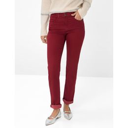 5-Pocket-Hose Brax "Style MARY", Damen, Gr. 48K24, Kurzgrößen, lila (dunkelviolett), Web, 40% Lyocell, 28% Modal, 17% Baumwolle, 12% Elastomultiester, 3% Elasthan, Hosen