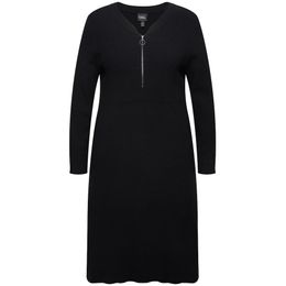 Ulla Popken Knitted dress female Black size 62-64
