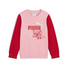 Puma Sweatshirt 'Little Runners' Jungen Gr&ouml;&szlig;e 110 pink / rot / wei&szlig;