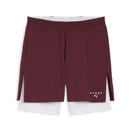 Puma Sportshorts 'Puma x Hyrox' Herren Gr&ouml;&szlig;e L burgunder / wei&szlig;
