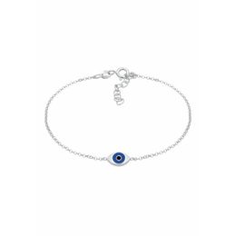 Elli Armband Evil Eye Damen Gr&ouml;&szlig;e 16 blau / silber / wei&szlig;