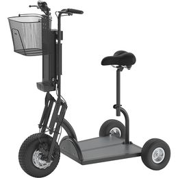 Elektro Transportroller PRO, 800 W, mit Korb vorne, schwarz kaiserkraft