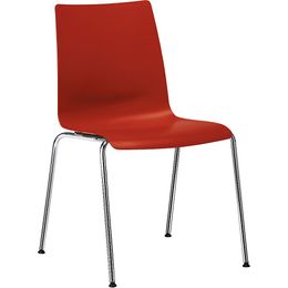 Interstuhl Kunststoffschalenstuhl SNIKE, durchgehende Schale aus PP, rot