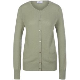 Peter Hahn - Strickjacke aus 100% Premium-Kaschmir, gr&uuml;n, Gr. 46 / L - Kaschmir