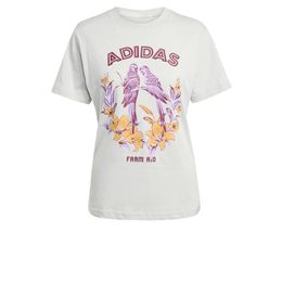 adidas Sportswear Sportshirt 'Adidas X Farm' Damen Gr&ouml;&szlig;e XXXL/4XL goldgelb / hellgrau / helllila / weinrot