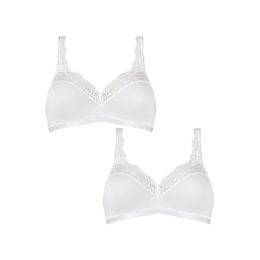 Sloggi Bralette ' Romance ' Damen Gr&ouml;&szlig;e 75 wei&szlig;