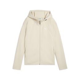 Puma Sportsweatjacke 'EvoStripe' Damen Gr&ouml;&szlig;e S beige / wei&szlig;
