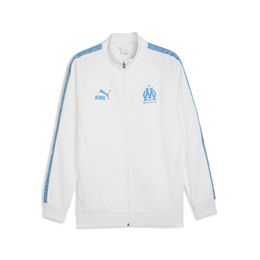 Puma Sportsweatjacke 'Olympique de Marseille King Anthem' Herren Gr&ouml;&szlig;e XXS blau / dunkelgrau / wei&szlig;
