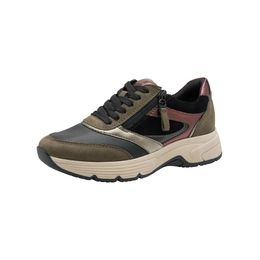Tamaris Sneaker Damen Gr&ouml;&szlig;e 36 dunkelbraun / bronze / khaki / oliv