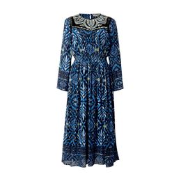 Derhy Kleid 'DEBORAH ROBE' Damen Gr&ouml;&szlig;e 38 blau / hellblau / gelb / schwarz Winterkleid