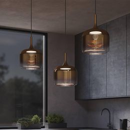 Maytoni LED-Hängeleuchte Spirito, gold, Glas, Ø 26 cm