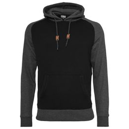 Urban Classics Hoodie Herren Gr&ouml;&szlig;e L graumeliert / schwarz