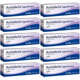 betapharm Aciclobeta Lippenherpes Creme (10x2g) 10 St